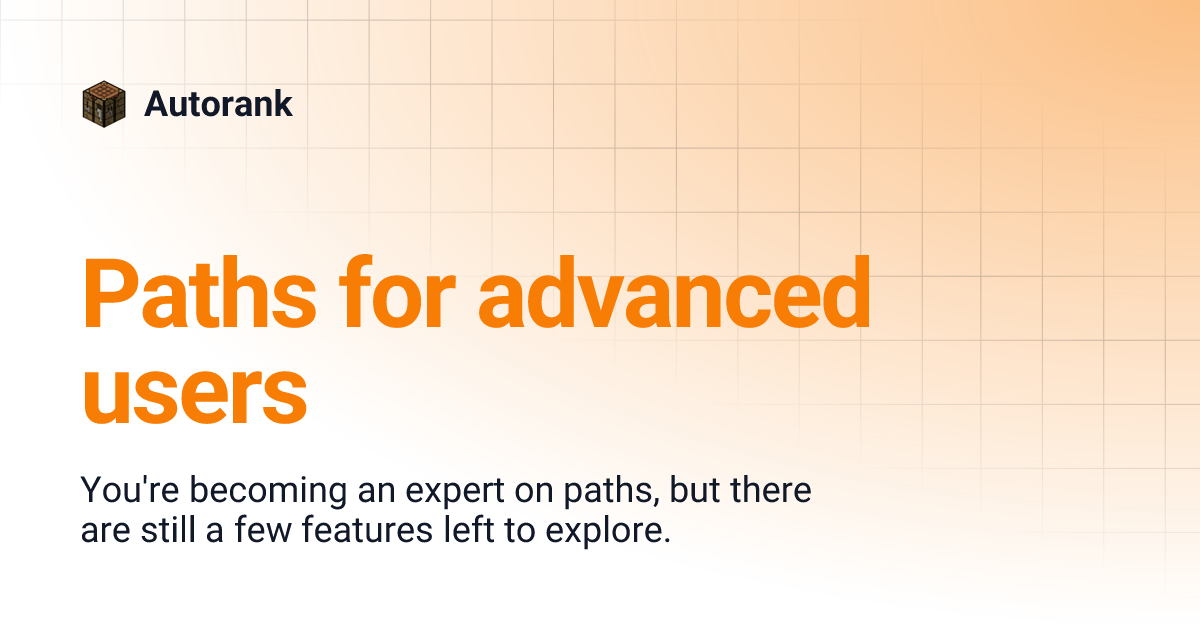 Paths for advanced users | Autorank